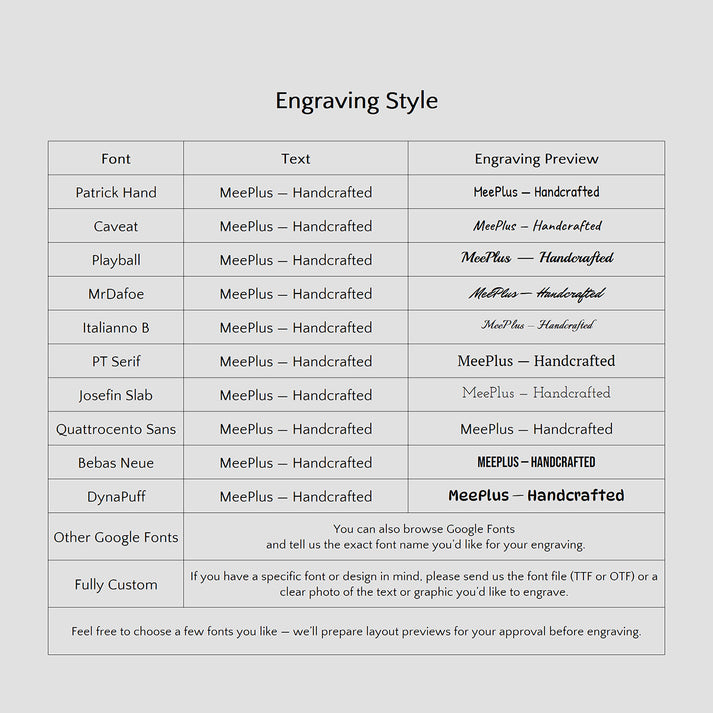 Add Engraving – MeePlus